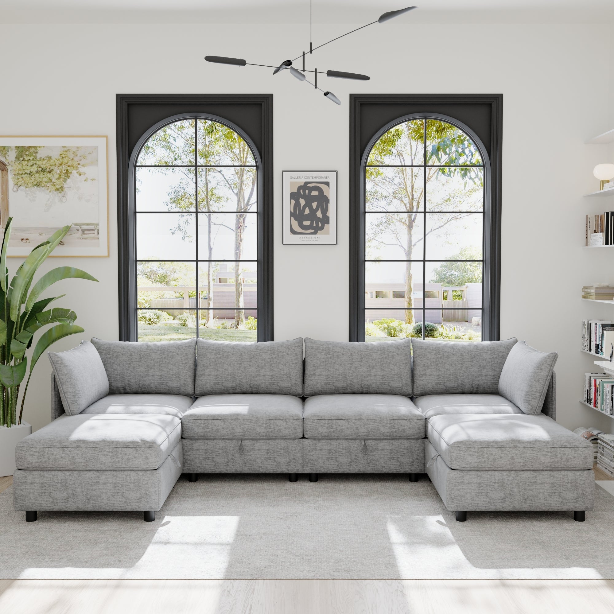 Modular Sectional Sofa, Convertible Sofa Seat With Storage, Sleeper Se ...