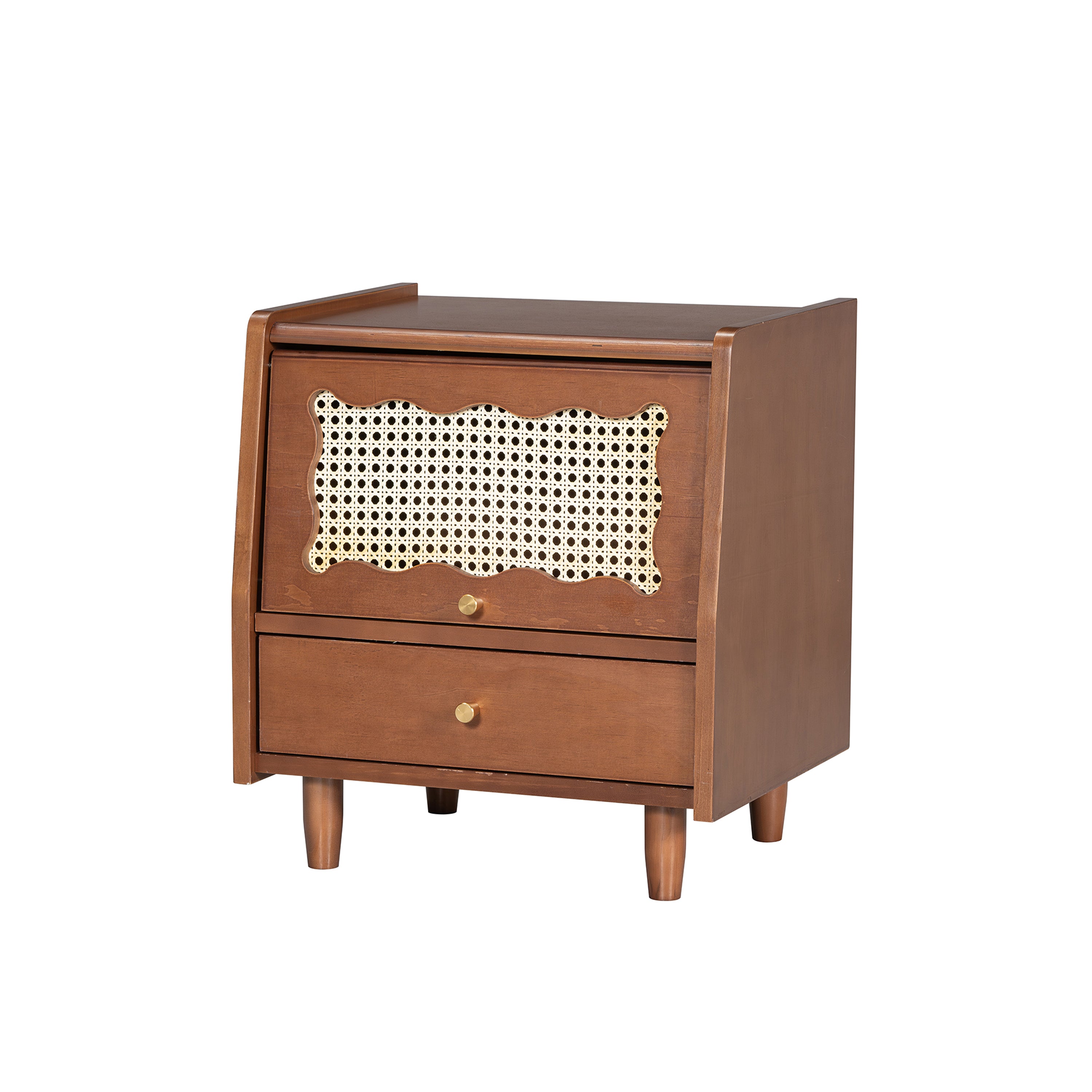 Pembroke rattan wooden bedside table natural store